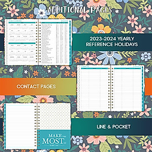 Planner 2023-2024,Academic Planner 2023-2024, July 2023,June 2024, with Weekly and Monthly Spreads, 6.3''x8.4'', Monthly Tabs, Back Pocket, Holidays, Thick Paper, Strong Binding & Notes