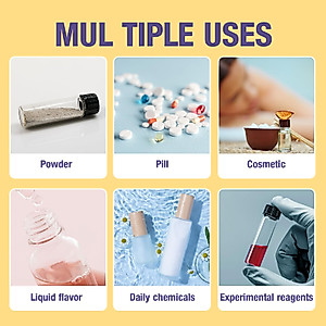 ALWSCI 1 Dram Glass Vials, Small Liquid Sample Vial, 15X45mm 4 ml Borosilicate Glass Empty Vials with Caps, 13-425 Black Screw Caps with PE Liner, Pack of 20