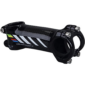 ZECHAO Road Bike Stem,Aluminum Alloy Carbon Fiber Riser Scale-Free Carbon Fiber Bike Super-Light Stem Carbon Handle 28.6-31.8MM Bike Stem (Color : Black, Size : 80mm)