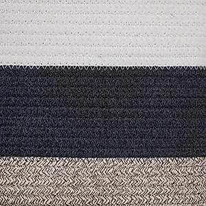 Extra Large Woven Cotton Rope Basket 21.7"X13.8" | XXXL Storage Basket Kid&Baby Clothes Hamper Laundry Bin Nursery with Handles for Toys,Towels,Pillows-Decor Blanket Basket Living Room