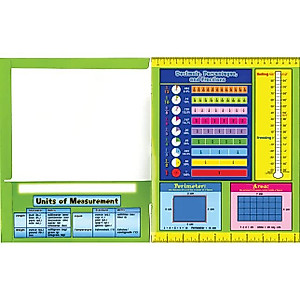 Really Good Stuff Intermediate Math Resource 4-Pocket Folders - Set of 12