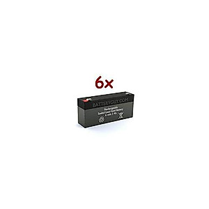 BatteryGuy 2000 Alpha Stimulator Replacement 6V 3Ah SLA Batteries Brand Equivalent (Rechargeable) - Qty of 6