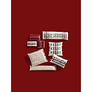 Mud Pie Christmas Bell Pillow, Merry