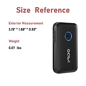 [Bluetooth Transmitter & Receiver] YMOO Bluetooth 5.3 Audio Adapter for TV/Airplane/Bluetooth Headphones/Speaker, 3.5mm Jack Aux HiFi Stereo, Dual Link AptX Adaptive, Low Latency for Flight, Travel
