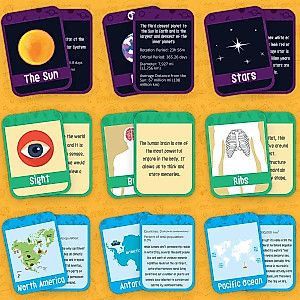 merka Educational Flashcards Bundle: Letters, Numbers, Shapes & Colors Deck (58 Cards) and Explorer Deck (90 Cards) – Learning Toys/Games – Ages Toddler through Teen – Homeschool or Classroom Use