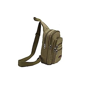 Canvas Sling Shoulder Backpack (Khaki)