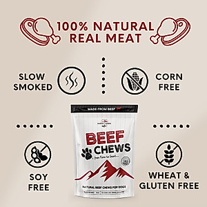 SUMMIT FARMS Beef Jerky Square Dog Treats 15 Oz Pack All-American Slow Roasted Beef Training Treats for Dogs - Healthy & Delicious Beef Jerky Dog Treats - A Must-Have Reward Snack for Dogs