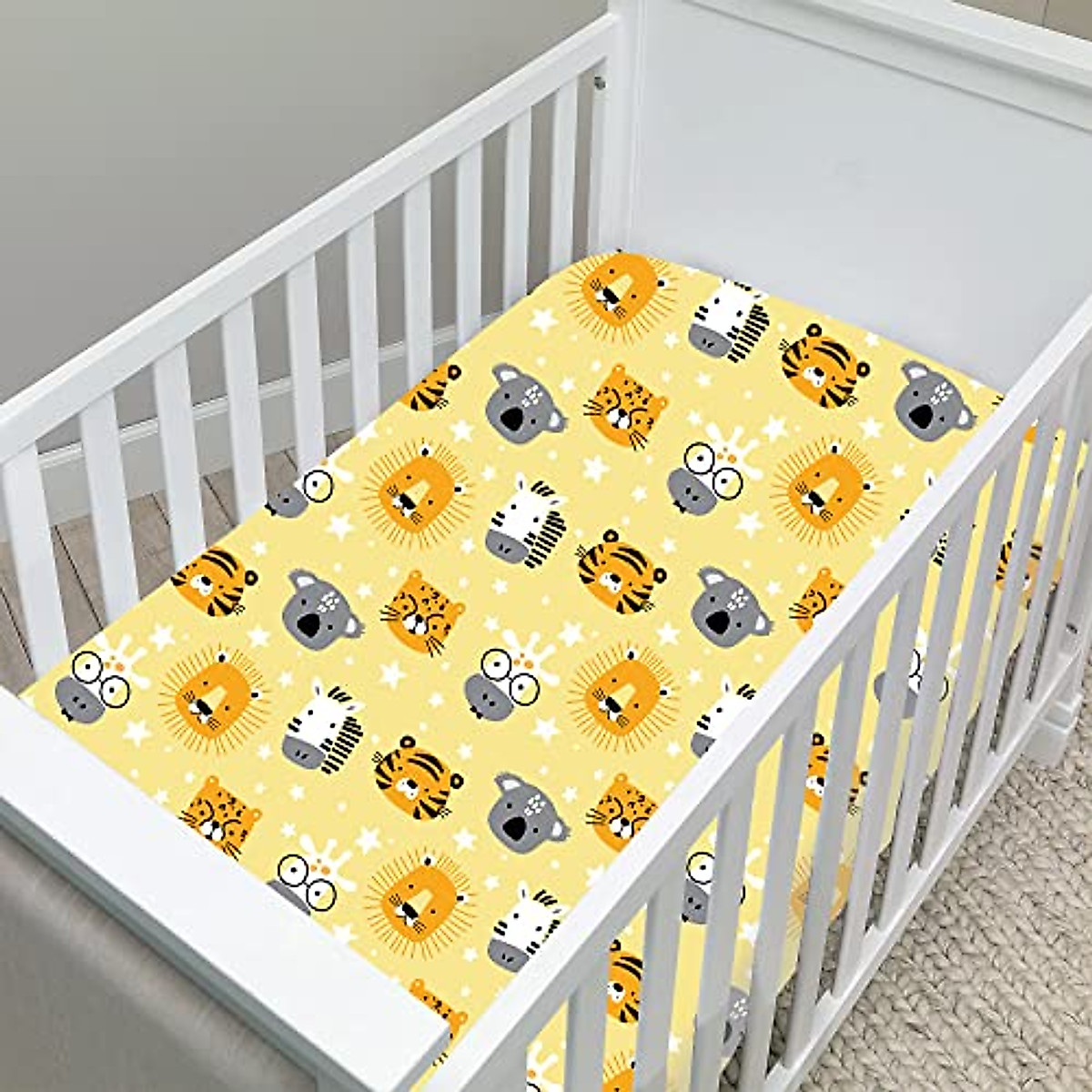 GROW WILD Crib Sheets for Boys | Baby Crib Sheets (3 Pack), Safari Crib Mattress Sheet or Toddler Bed Sheet, Elephant Baby Sheet