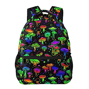 ASYG Mushroom Backpack Plant Laptop Backpack Cute Tablet Travel Picnic Bag Mushroom Backpack Bag