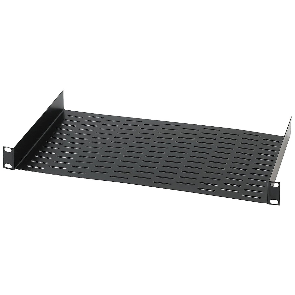 Raxxess UNS1 Vented Universal Tray Shelf for 19" Server, Bottom Slots for Mounting Non Half-Rack Equipment, Black (RAX UNITRAY)
