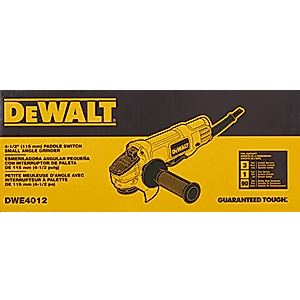 DEWALT Angle Grinder Tool, 4-1/2-Inch, Paddle Switch, 7-Amp (DWE4012), Small, Multi