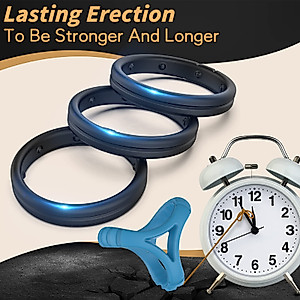 XINBALE Silicone Penis Rings Set Sex Toys for Men，5 Different Sizes Cock Rings for Erection Enhancing, Long Lasting Stronger Men Sex Toy, Strechy Adult Toys for Couples Pleasure