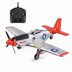 QIYHBVR Brushless RC Plane Ready to Fly for Beginners, 2.4Ghz RC Airplane Toy Gift for Adults, with Gyro Stabilization System&LED Light for Kids Parkflyer Adults