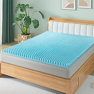 VISCOFLEX Dual Layer 4 Inch Foam Twin Mattress Topper - 2 Inch Egg Crate Firm Mattress Topper and 2 Inch Down Alternative Pillow Top Mattress Pad with 8-21 Inch Deep Pocket, Ultra Comfy Support