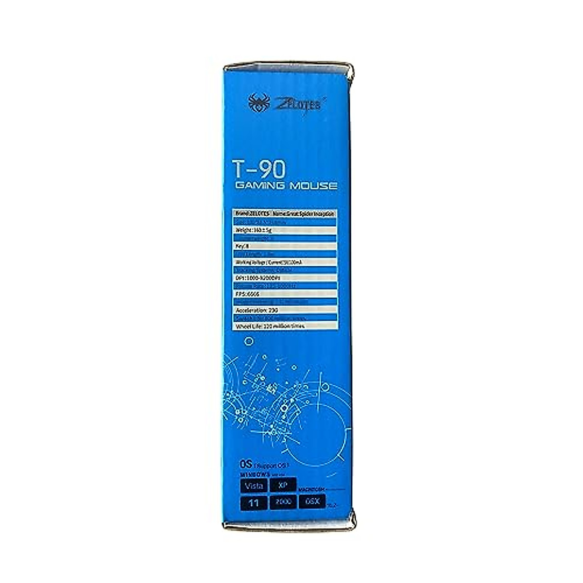 zelotes T90 Gaming Mouse 9200 DPI, 8 Programmable Buttons Multi-Modes LED Lights USB Gaming Mice, Weight Tuning for Laptop, Desktop, PC,- Black