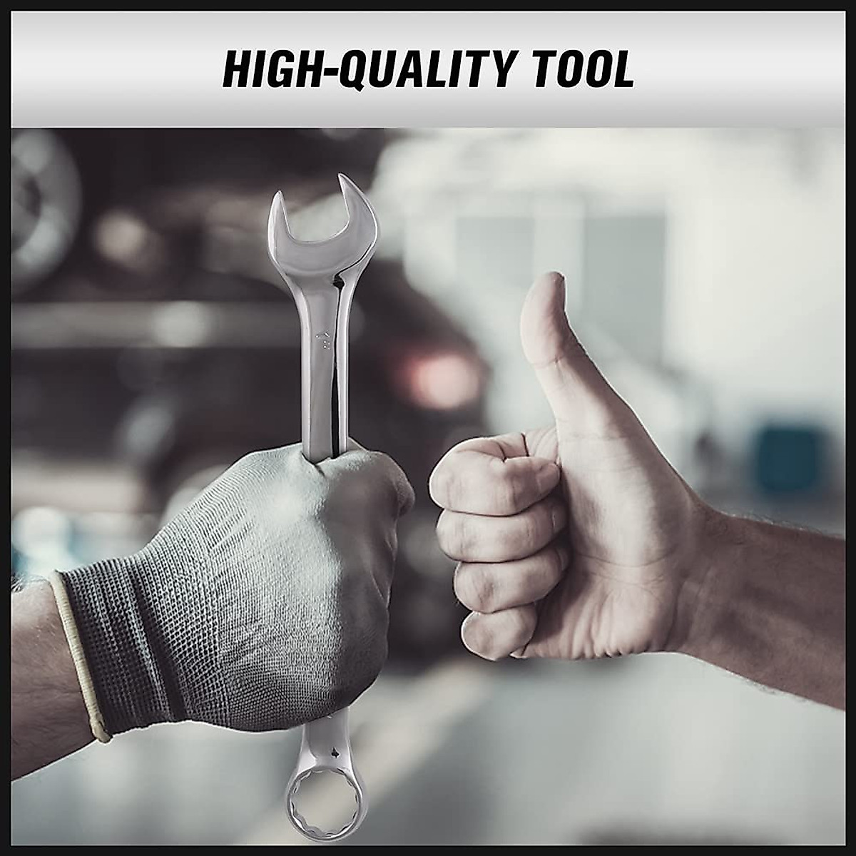 SWANLAKE 32-Piece Combination Wrench Set, SAE and Metric, 1/4"-1" & 7mm-22mm, 12 Point, Chrome Vanadium Steel