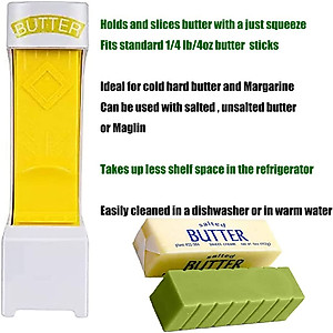 Handheld Butter Cutter Slicer,2023 Newest Butter Slicer Cutter, One Click Stick Butter Cutter,Butter Spreader Dispenser Home Kitchen Cooking Tools (1)