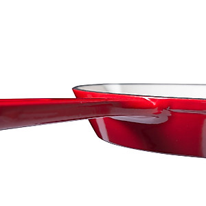 Eternal Living Enameled Cast Iron 10" Skillet Fry Pan Red