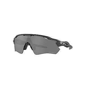 Oakley Men's OO9208 Radar Ev Path Rectangular Sunglasses, Hi Res Carbon/Prizm Black Polarized, 38 mm