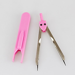 Airgoesin EKG ECG Calipers Nursing or Doctor Caliper Divider for Measuring Drafting Electrocardiographs with Ruler (Pink)