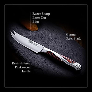 Hammer Stahl Bar Knife | Professional Bartender Knife for Garnishing, Cocktail Crafting & Citrus Peeling | High Carbon Stainless Steel Citrus Knife | Ergonomic Quad-Tang Pakkawood Handle & Gift Box
