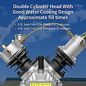 TUXING 4500Psi PCP Air Compressor,Scuba Tank Diving Compressor,Double Cylinder High Pressure Pump with Adjustable Pressure for Filling Pcp Air Rifles,Scuba Diving Tanks 110V(TXED012)