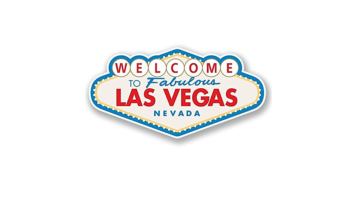 Las Vegas Sign Vinyl Sticker - Durable Travel Decal