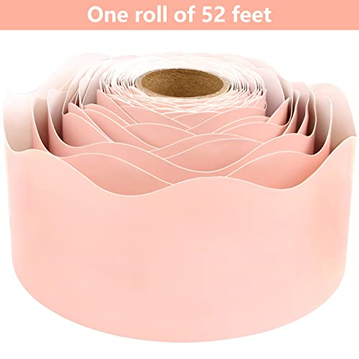 Blush Bulletin Board Border Pink Scalloped Border Trim for Classroom 52ft One Roll
