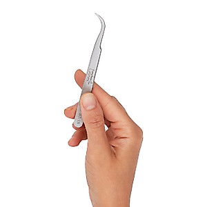 Existing Beauty Eyelash Extension Tweezers - 5 PCS of Lash DIY Precision Set, Curved Volume Lash Tweezers - Cluster Application and Removal of Eye Lashes Extensions Stainless Steel