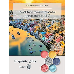 DOWAN 8.5" Dessert Plates - Colorful Ceramic Salad Plates, Easter Plates for Pasta, Dinner, Snack, Fruit, Party, Wedding - Dishwasher & Microwave Safe, Set of 6