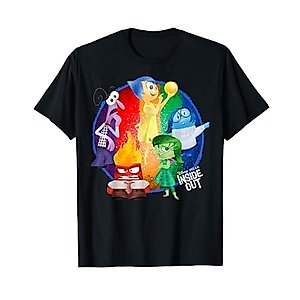 Disney Pixar Inside Out Colorful Circle Group Shot T-Shirt T-Shirt