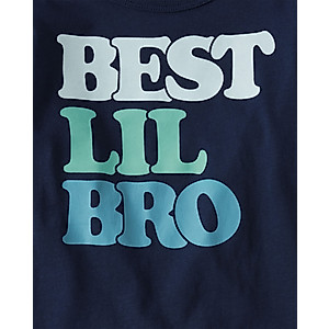 The Children's Place,And Toddler Boys Short Sleeve Graphic T-shirt,Baby-Boys,Lil Bro,12-18 Months
