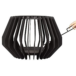 WJCCY 24inch Metal Outdoor Fire Pit Bonfire Wood Burning Patio for Garden, Backyard, Poolside with Fireplace Poker