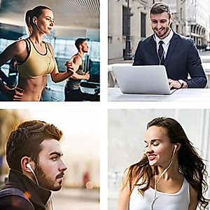 wutellinn 4 Pack Earbuds Wired in-Ear Headphones with Tangle-Free Cord, Comfortable in The Ear, Deep Noise Reduction Clear Sound Quality, Compatible with 3.5mm Ports