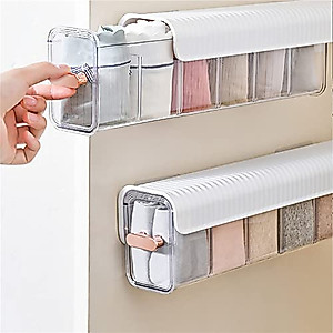 Closet Organizer, Wall mounted underwear storage box (IVORY WHITE)