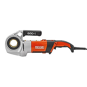 RIDGID 44918 Model 600-I Hand-Held Power Drive Kit, Pipe Threading Machine and 1/2-Inch to 1-1/4-Inch 11-R NPT Pipe Threading Die Heads with Carrying Case for Threading Pipe