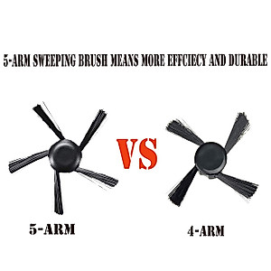 JoyBros Replacement Accessories Kit Compatible for Neato D Series D75 D80 D85 Connected D3 D4 D5 D6 D7 D8 D9 D10 Robotic,1 Main Brush,5 HEPA Filter, 5 Side Brush