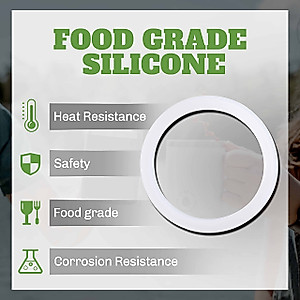 LitOrange 8 Pcs Replacement Spare Food Grade Silicone (Better Than Rubber) Gasket Seal Ring For Aluminium Stovetop Coffee Maker Pots Moka Express Dama Bialetti 9 Cups.