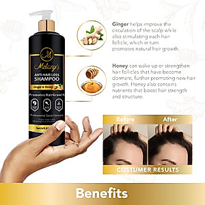 Melany's Natural Herb Ginger Honey Shampoo 16 OZ