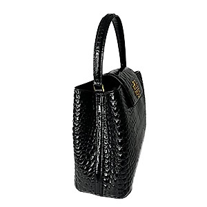 Tory Burch Britten Embossed Small Satchel/Crossbody Bag 141043 Black 001