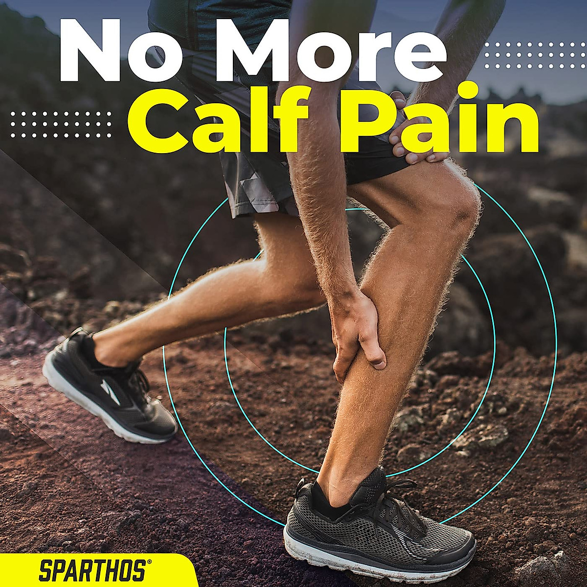 Sparthos Calf Compression Sleeve (Pair) – Leg Compression Brace for Men and Women – Shin Splint Calf Pain Relief Calves Blood Circulation Sports Support Running Walking Cycling Yoga (Black-M)