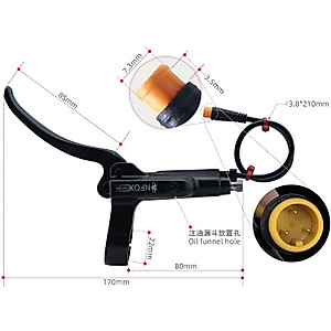 HUBIWUIS NFOX GT267 Power Off Brake Handle 3 Pin for E-Bike Electric Bicycle Bafang Hall Motor Hydraulic Brakes Mountain Bike Accessories (Black)