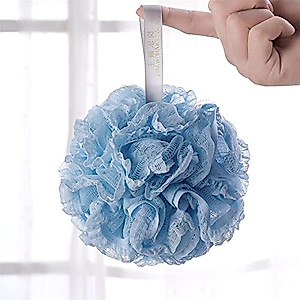 INGVY Dry Brushing Body Brush Atmospheric Cute Large Bath Ball Does Not Disperse Bath Flower Cute Bath Bubble Ball Rubbing Back Bath Artifact (Color : Green)
