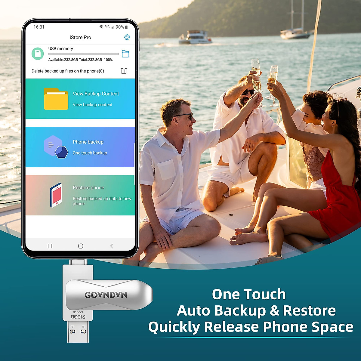 512GB Photo-Stick-for-iPhone, 4-IN-1 Easy Auto-Backup Photo and Video iPhone-Photo-Stick Apple-External-Memory-Storage-Stick Backup-Flash-Drive Data-Transfer Thumb-Drive-for-iPhone iPad Android Mac PC