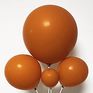 102Pcs Burnt Orange Balloons Garland Dark Orange Balloon Arch Kit Different Sizes 18 12 10 5 Inch Matte Latex Ballons For Thanksgiving Boho Baby Shower Harvest Halloween Fall Party Decorations
