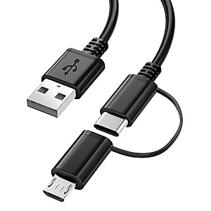 Fast Charger for Amazon Fire Tablet,Micro USB/Type C Charging Cable for Kindle Paperwhite,Charger Cord for All Generation Fire HD 10 9 8 7 Plus,Kids Pro,Edition Voyage Touch Tablets E-Readers 6FT