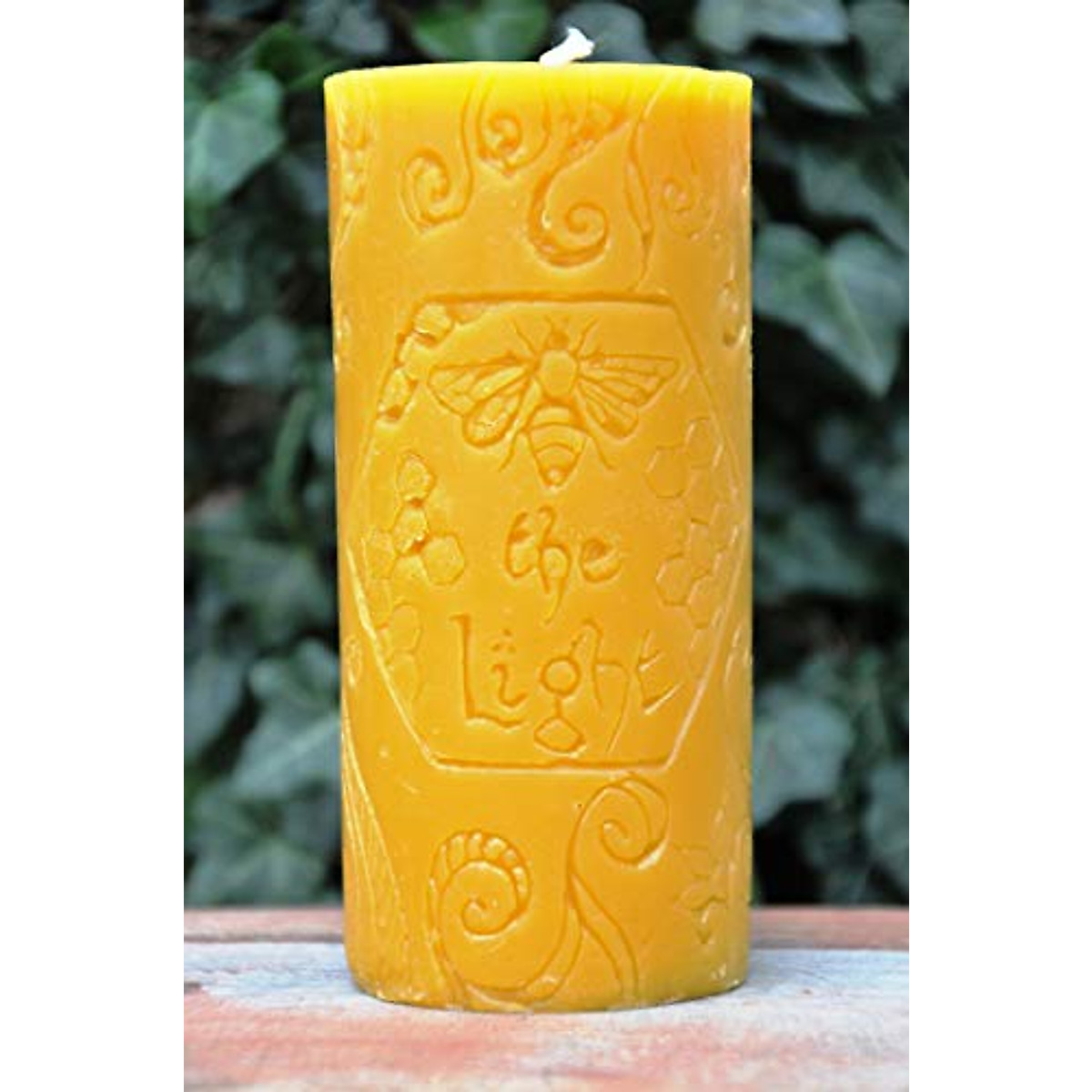 BeeTheLight Beeswax Pillar Candle - 100% Pure Bees Wax - Choose Your Size and Color - Up to 72 Hour Burn - 2.7"x5.4" - Fits 3x6 Holder - Unscented - Natural Honey Scent (Natural Yellow, Large)