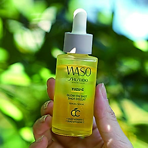Shiseido Waso YUZU-C Glow-On Shot Serum - 0.94 oz - Targets Dullness, Boosts Radiance & Prevents Early Signs of Aging - 24-Hour Hydration - Vegan, Fragrance Free & Non-Comedogenic