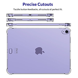 MoKo Clear Case for iPad Air 6th 11 Inch (M2) 2024, iPad Air 5th/4th Generation 10.9 Inch (2022/2020), Case with Soft TPU Reinforced Corner, Anti-Scratch Case for iPad Air 11 in & Air 10.9 in, Clear