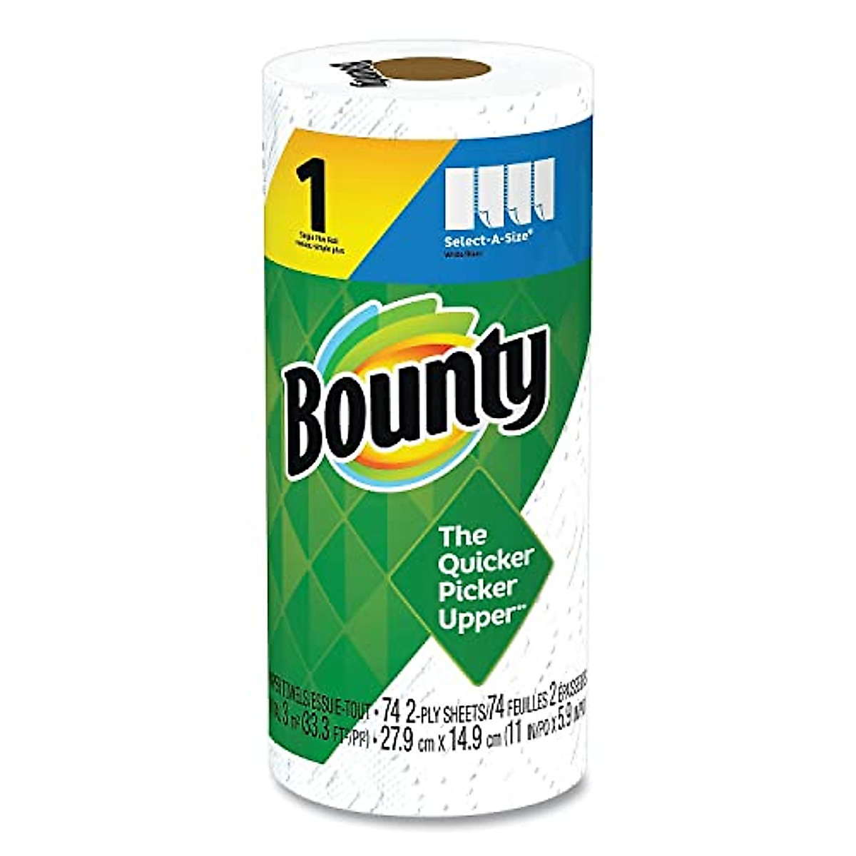 Bounty - Paper Towels - Select-A-Size Paper Towels - 2-Ply - Paper - 19.49" x 15" x 22.64" - Paper - 22.64" x 19.49" x 15" - White
